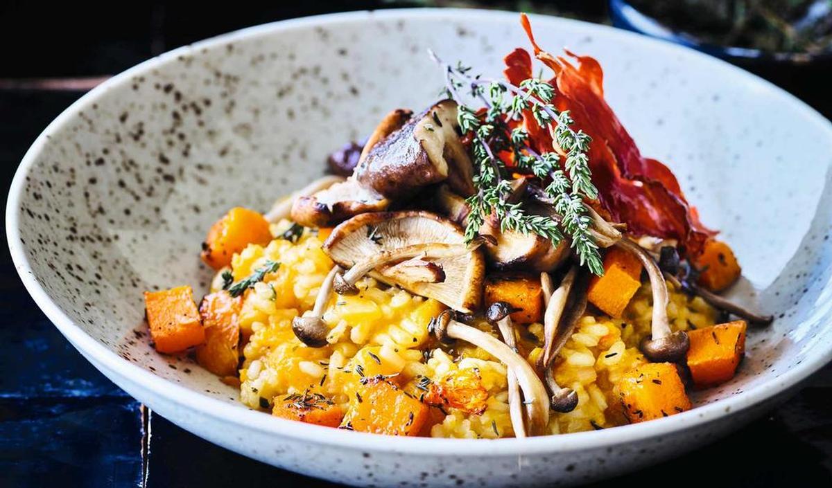 Recept: pompoenrisotto met boschampignons | gezondheid.be